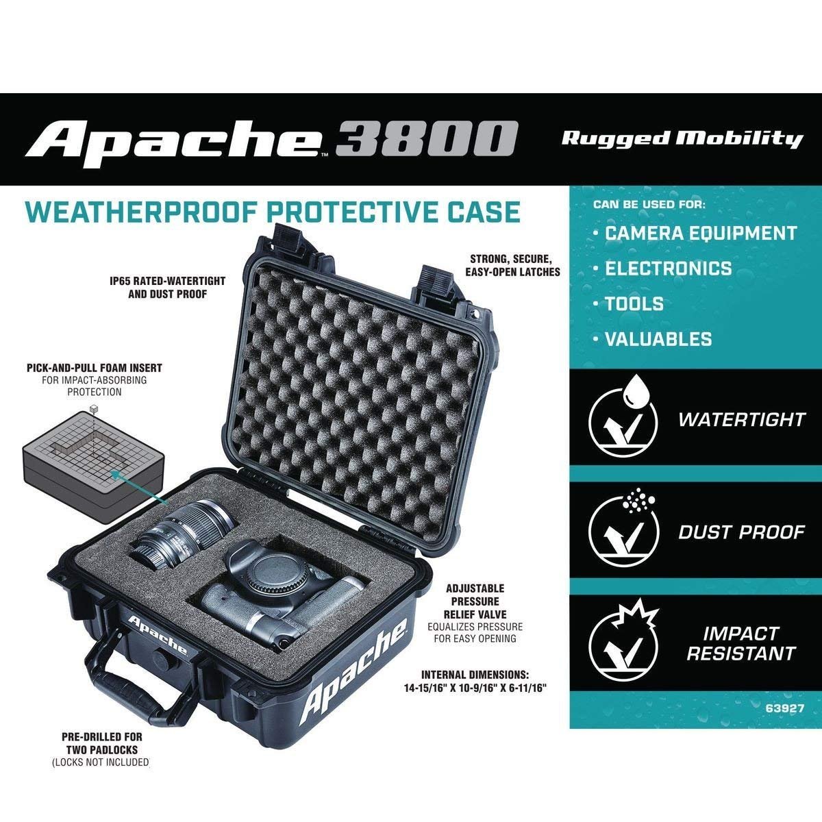 Apache Watertight Protective Hardcase w/pull apart foam – 3800 | Andy ...