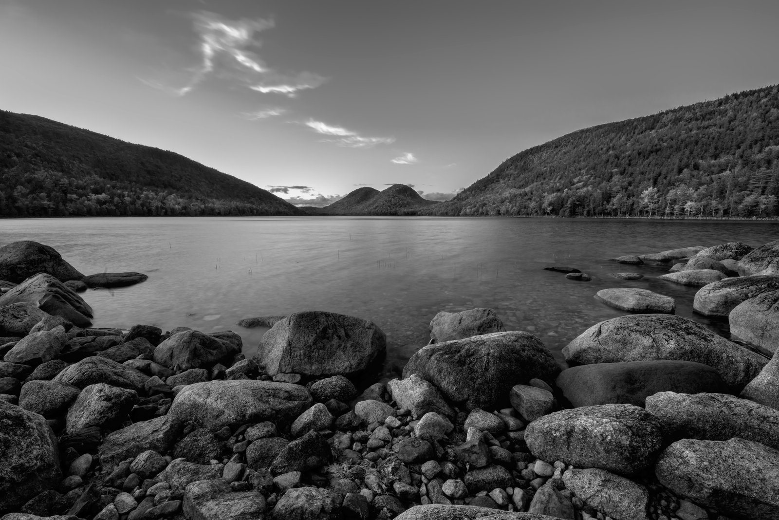 Jordan Pond B W Andy Morgan Photography